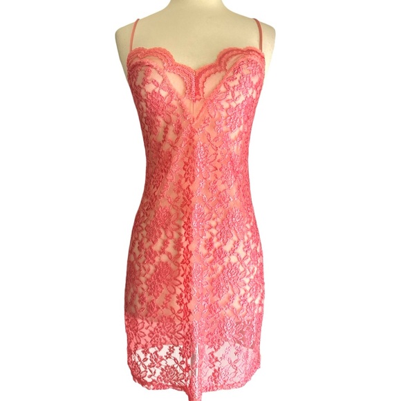 Vintage | Intimates & Sleepwear | Vintage 99s Sheer Lace Front Mini ...